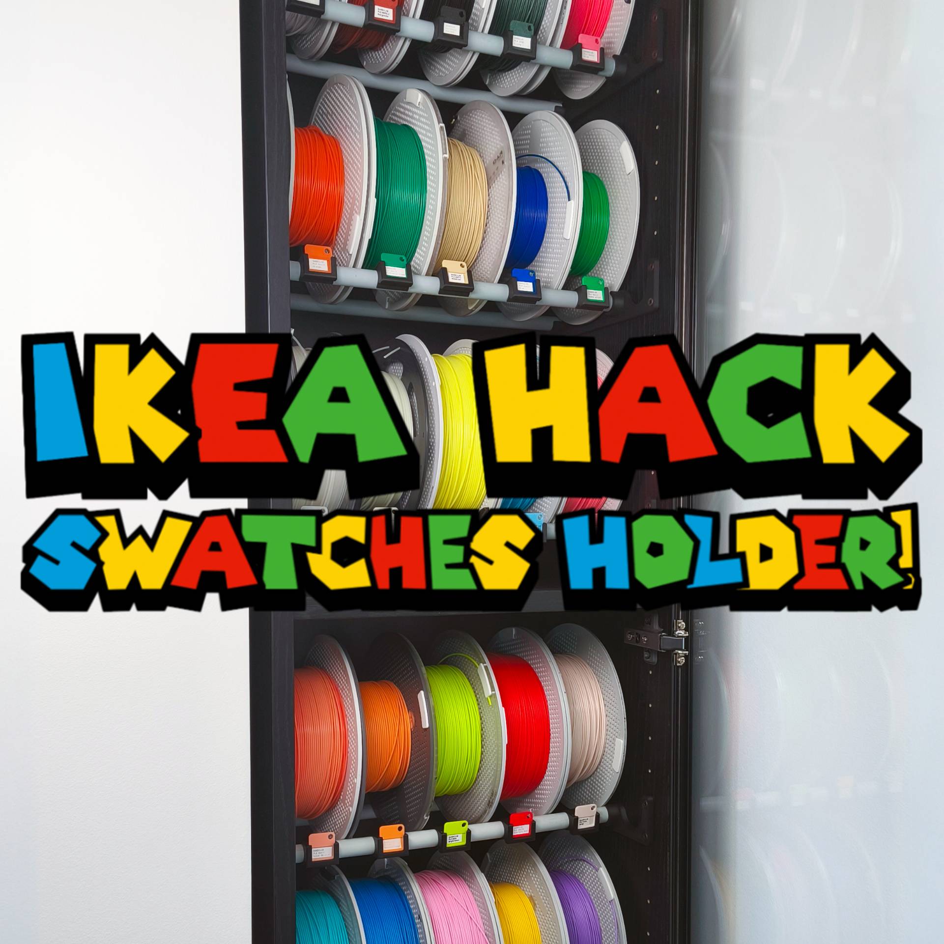 3D Printer Files | 3MF File | Billy Ikea Hack, Swatches Holder (1 Billy ...