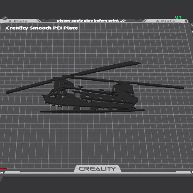 3D Printer Files | 3MF File | CH-47 CHINOOK #1 | 2D WALL ART | Creality ...