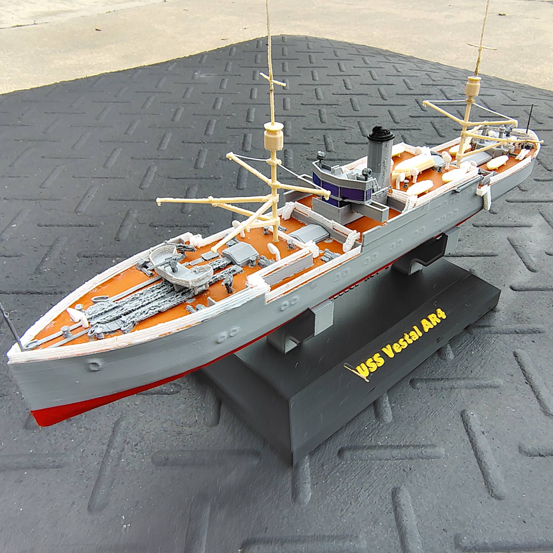 3D Printer Files | 3MF File | Navy Repair Ship USS Vestal AR4 Scale ...