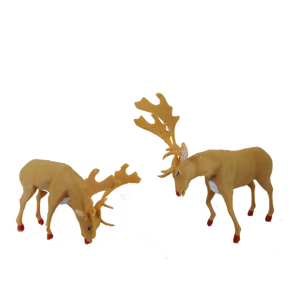 3D Printer Files | 3MF File | Fallow Deer 2 Figurine Poses; Grazing and ...