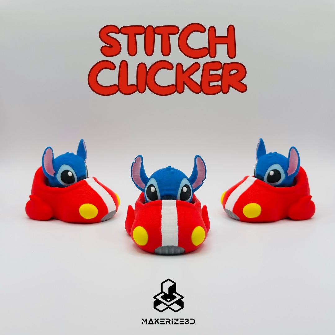 3D Printer Files | 3MF File | Stitch Clicker + Non-Clicker Option ...