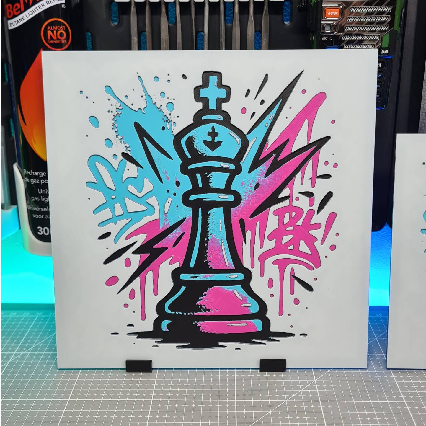 3D Printer Files | 3MF File | Graffiti Chess Bishop - Hueforge - Four ...