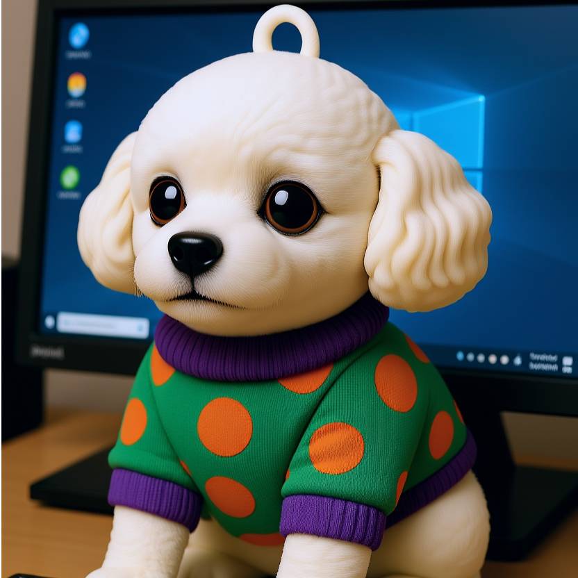 3D Printer Files | 3MF File | Toy Poodle 3D Keychain Model | STL & 3MF ...