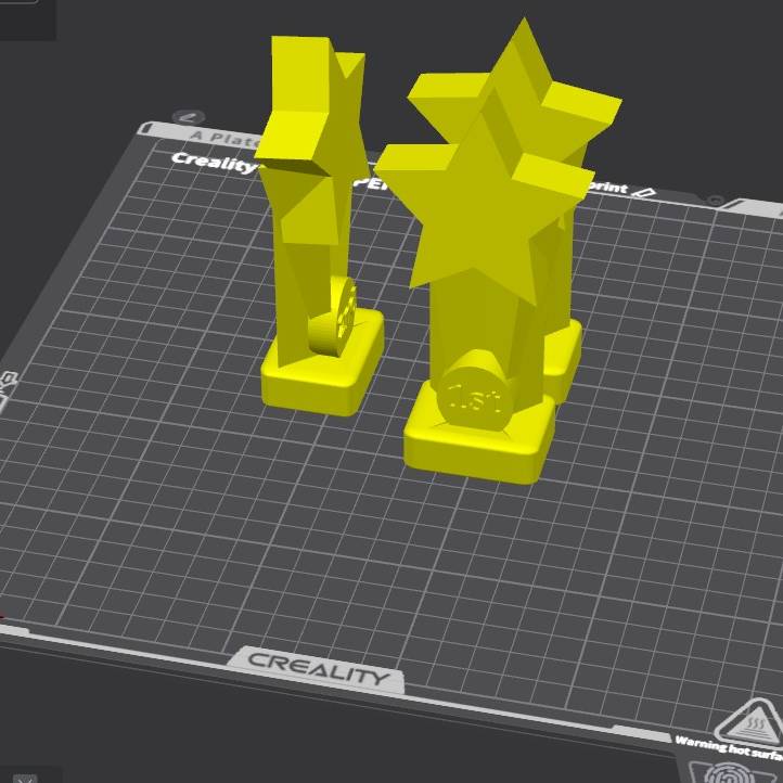 3D Printer Files | 3MF File | Trophy 1st 2nd 3rd | Creality Cloud
