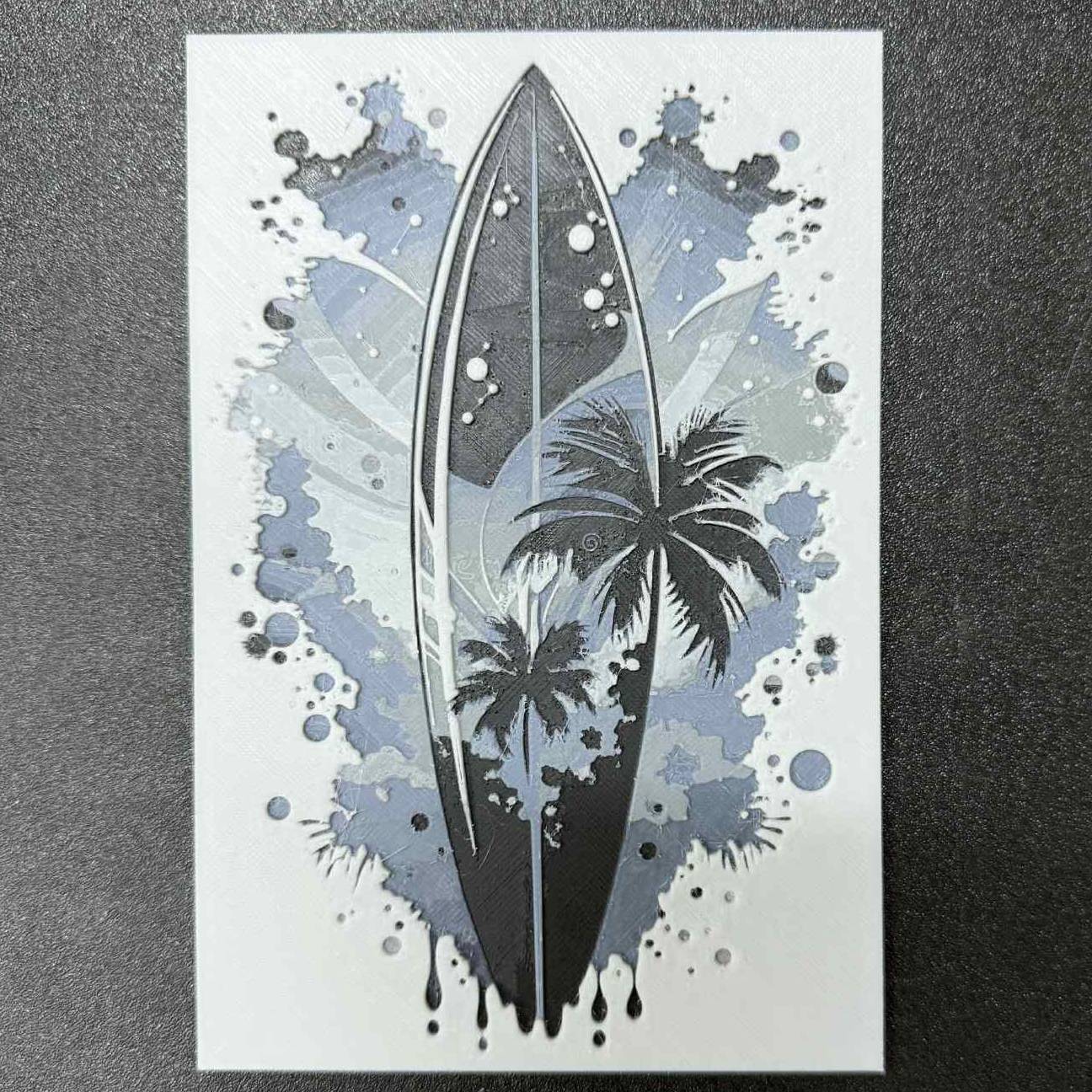 3D Printer Files | 3MF File | Surfboard art hueforge | Creality Cloud