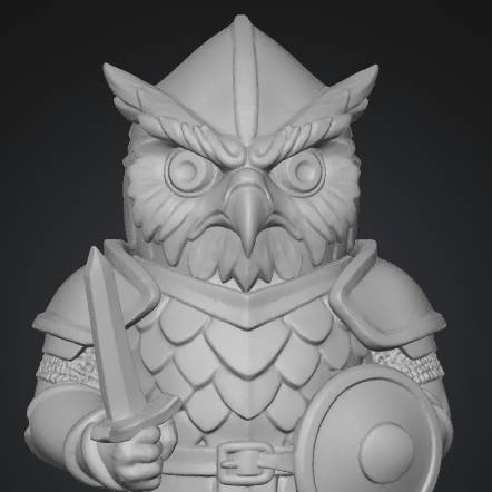 3D Printer Files | 3MF File | Knighted Owl guard | Creality Cloud