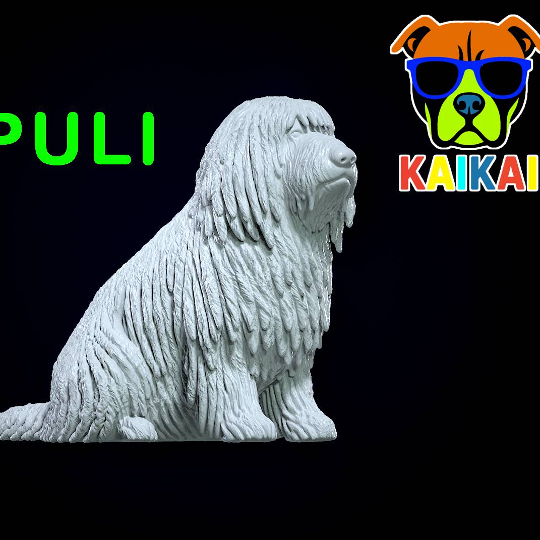 Characters & Creatures STL Download - Puli Dog - Hungarian Puli model ...