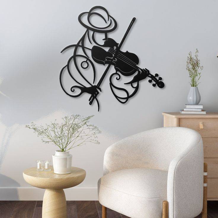 Home Decorations & Ornaments STL Download - violin player wall artby ...