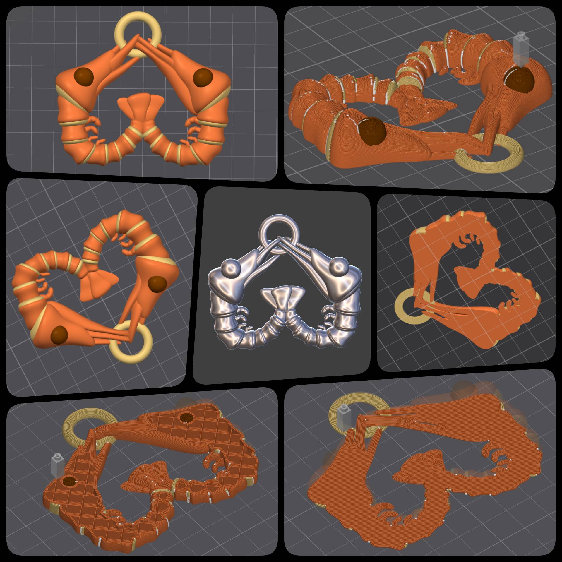 Jewelry & Accessories STL Download - Shrimp Heart Posture Check Meme ...