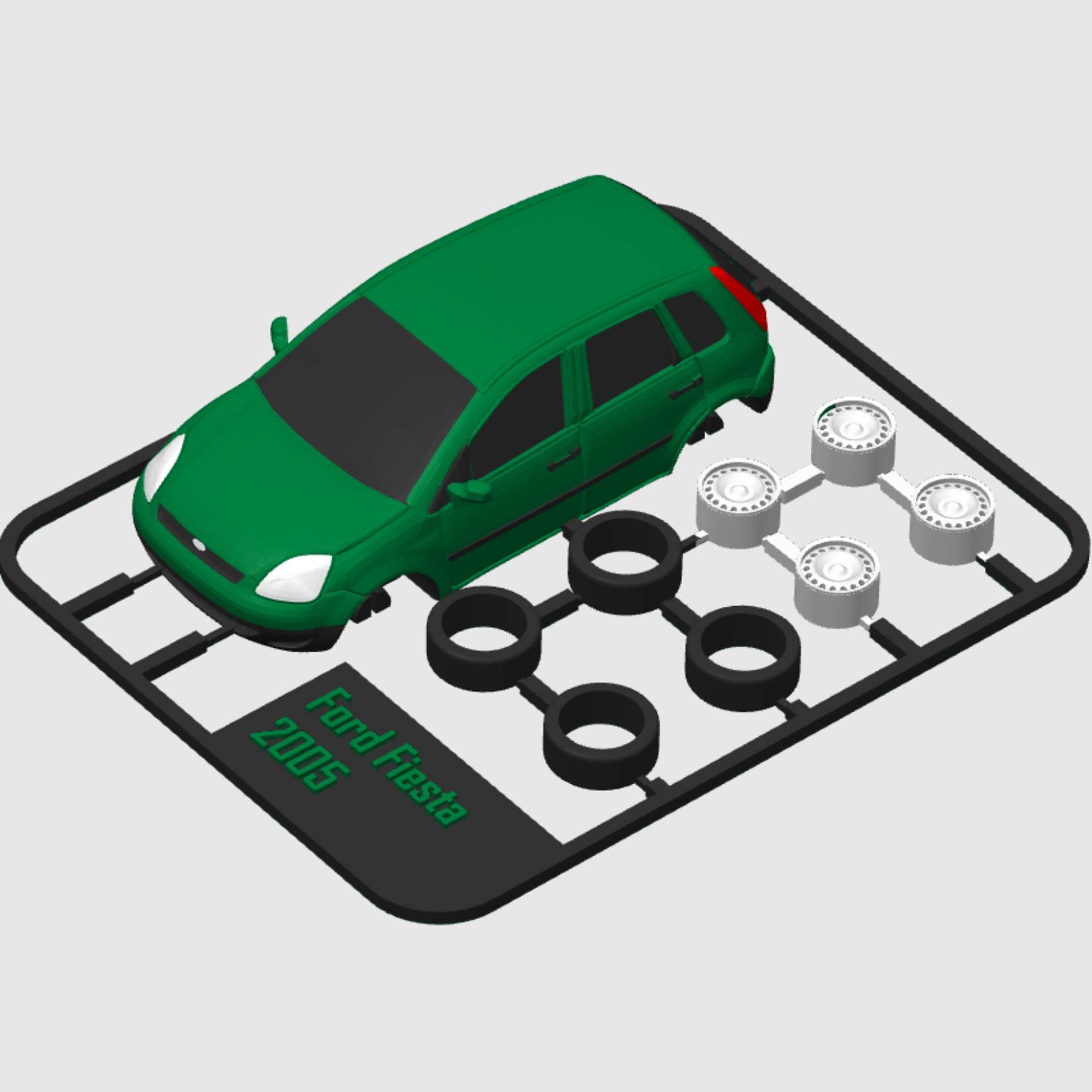 3D Printer Files | 3MF File | Ford Fiesta 2005 kit card | Creality Cloud