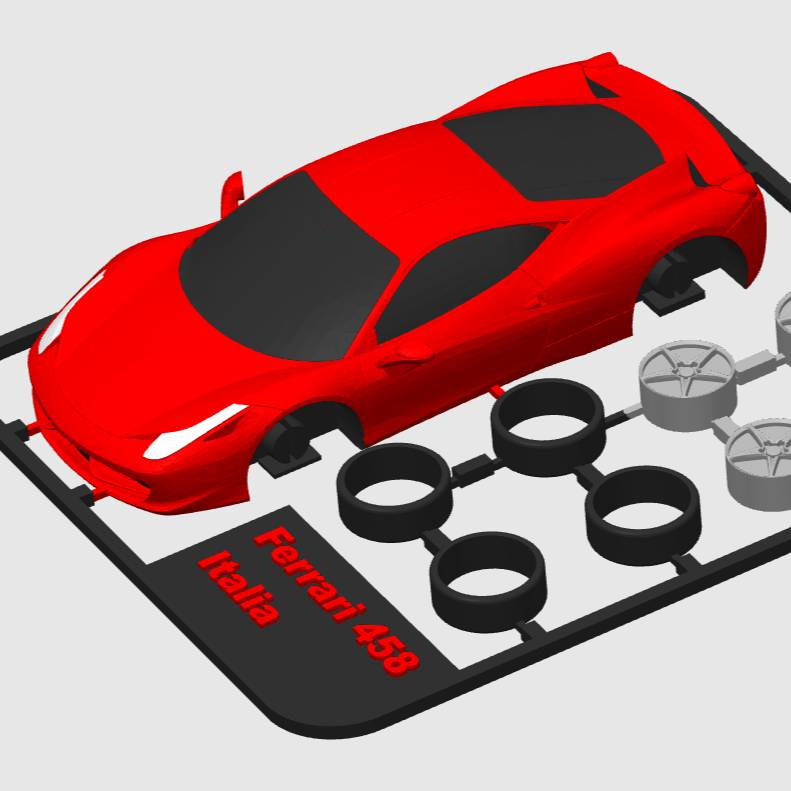 3D Printer Files | 3MF File | Ferrari 458 Italia kitcard | Creality Cloud
