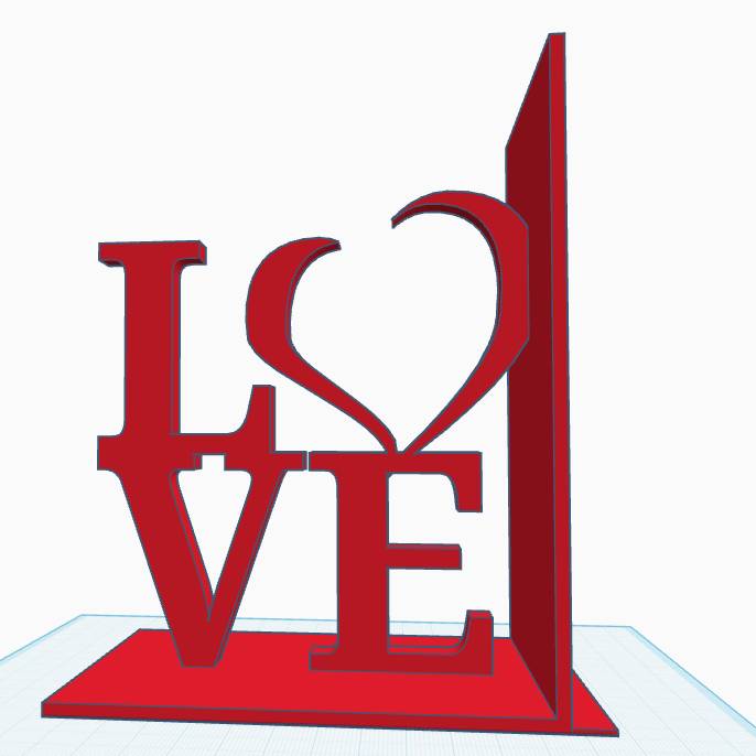 3D Printer Files | 3MF File | LOVE Bookend Artistic & Romantic Design ...