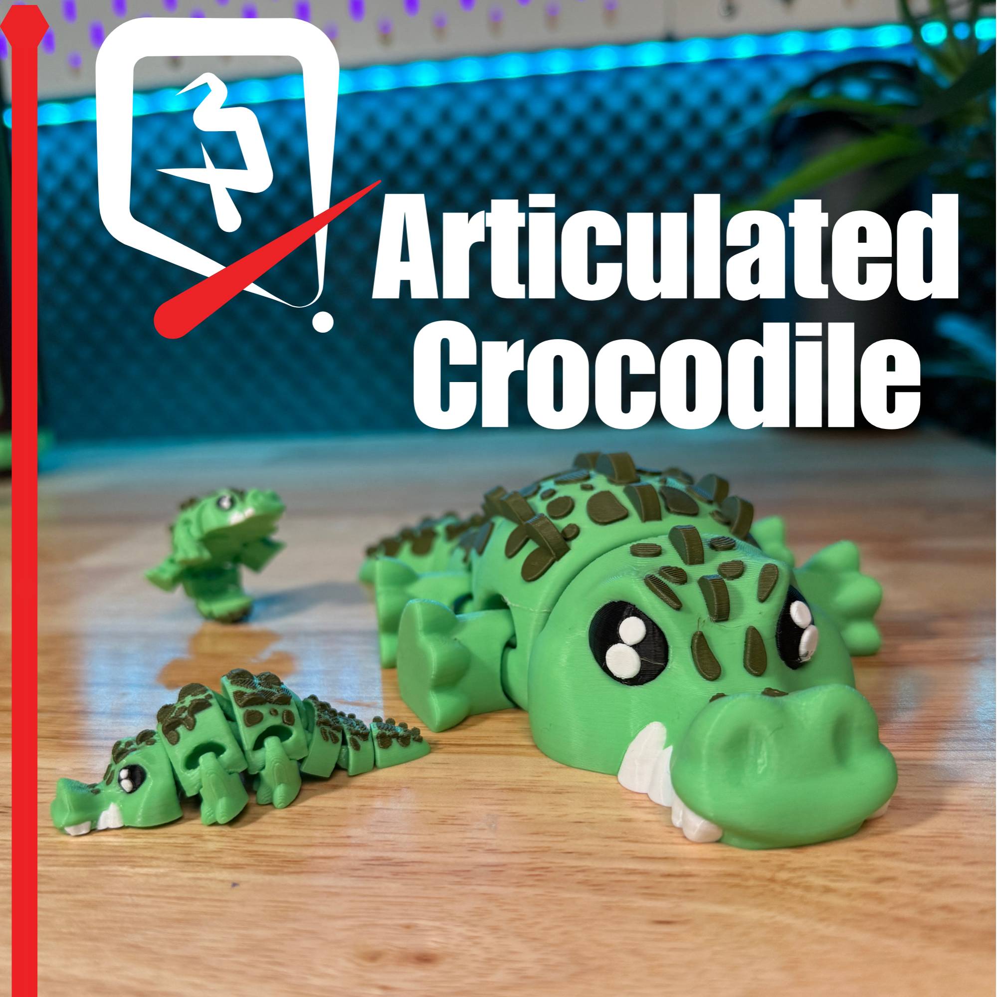 3D Printer Files | 3MF File | Articulated Crocodile | Creality Cloud