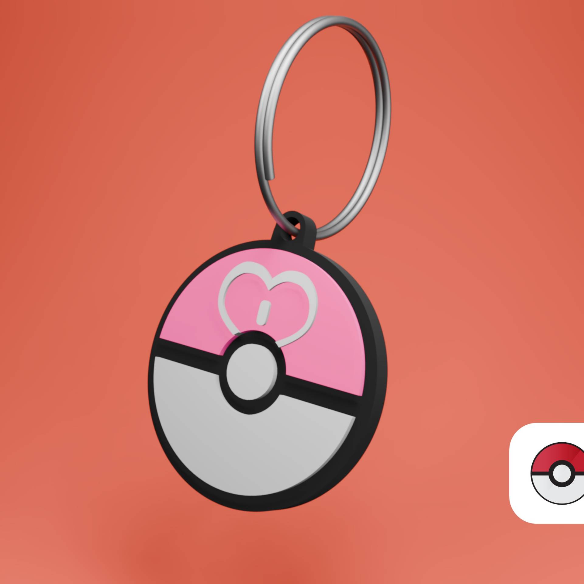 3D Printer Files | 3MF File | Love Ball | Pokemon Keychain Series ...
