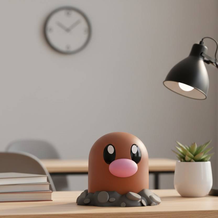 3D Printer Files | 3MF File | Diglett 3D Model (Pokémon) | Creality Cloud
