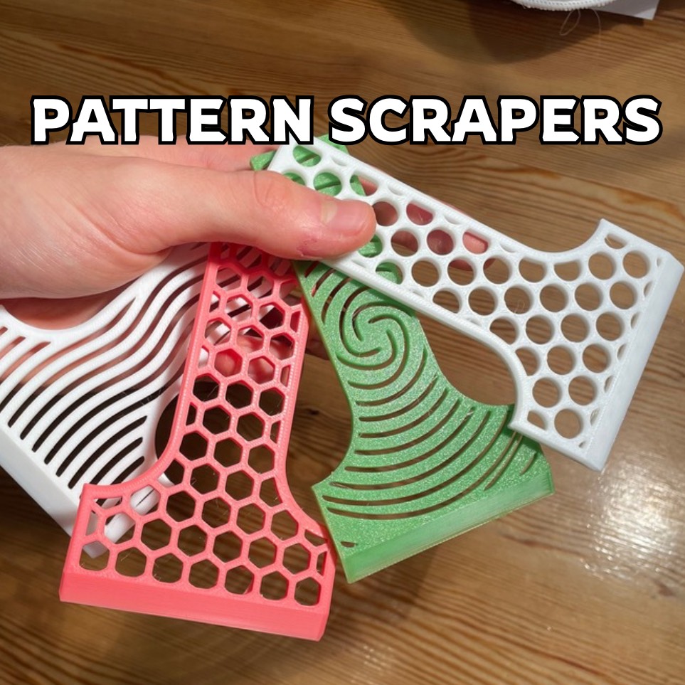 3D Printer Files | 3MF File | PATTERNED SCRAPERS-FAST, EASY, USEFUL and ...