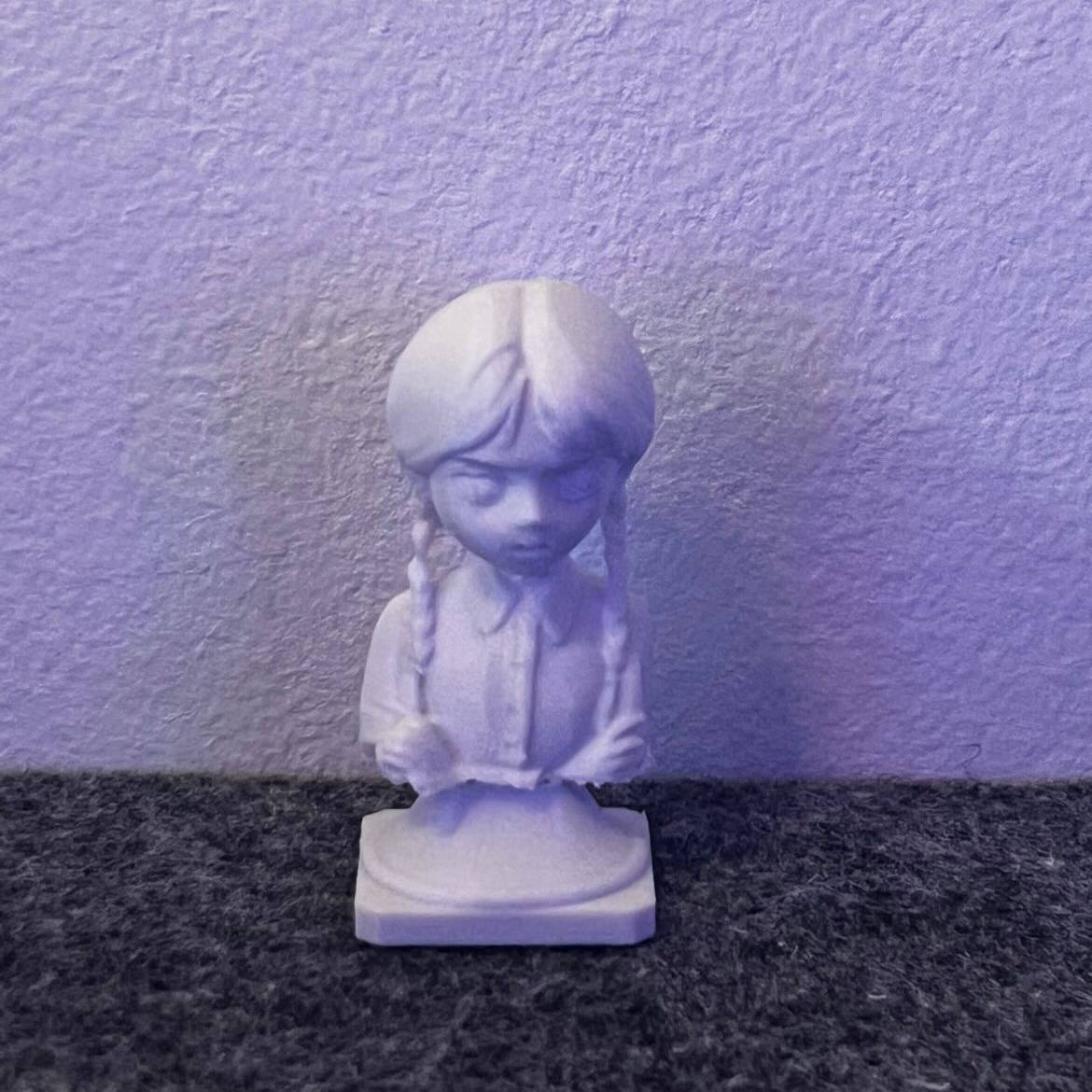 3Dプリンターデータ | 3MFファイルダウンロード | Wednesday Addams Bust - Gothic Fan Art ...