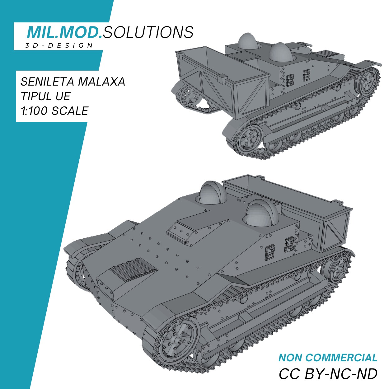 Vehicles & Machinery STL Download - Senileta Malaxa Tipul UE WW2by Mil ...
