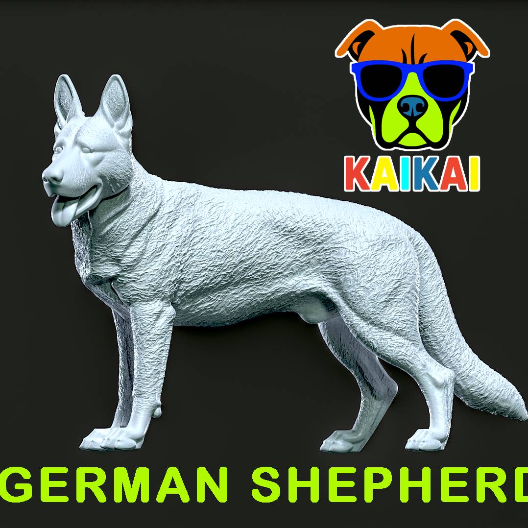 Characters & Creatures STL Download - German Shepherd - Alsatian model ...
