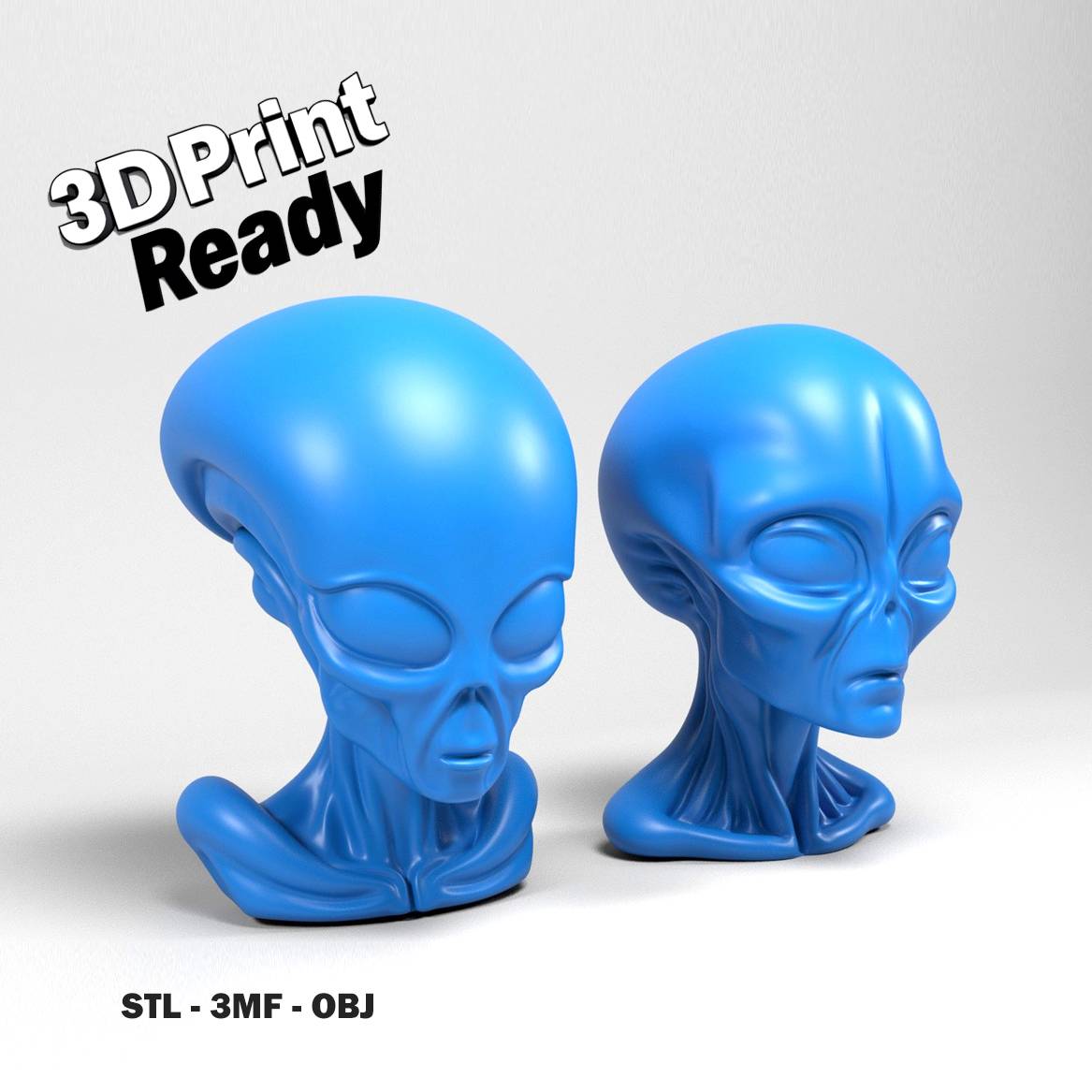 Sculptures & Artworks STL Download - Aliens Headsby 3D Everything