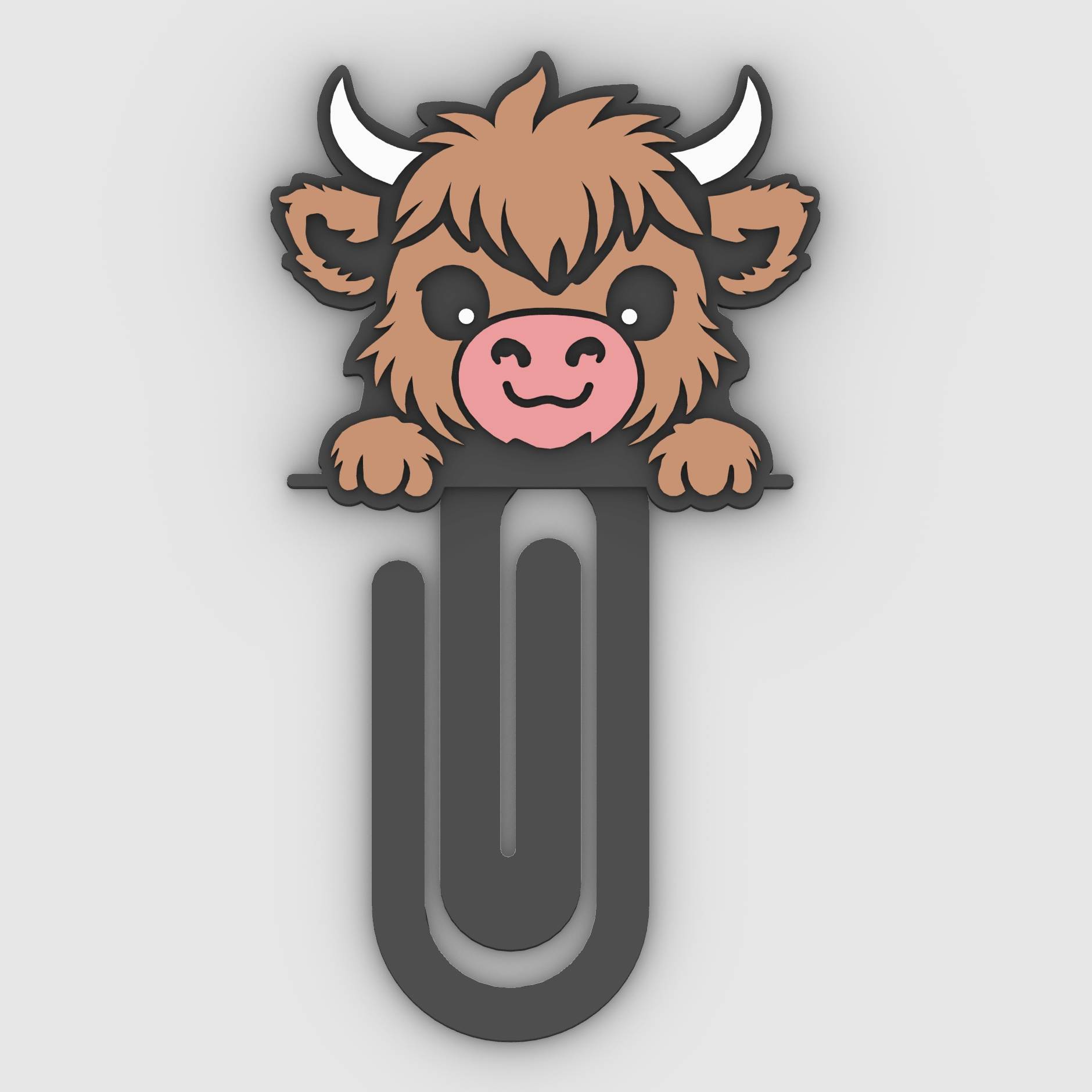 Stationery & Learning Tools STL Download - cute baby Highland cow ...
