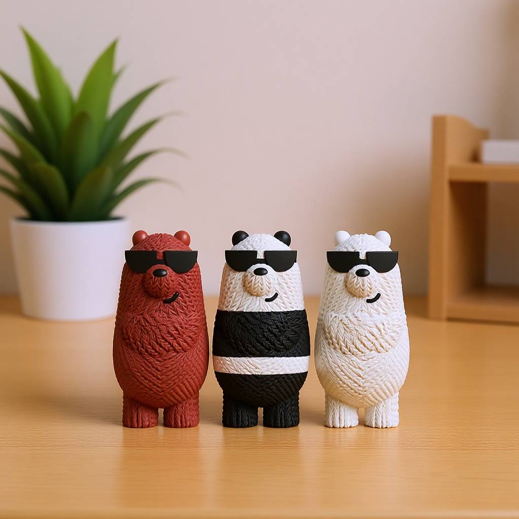 Characters & Creatures STL Download - We Bear Bears - Panda, Ice Bear ...