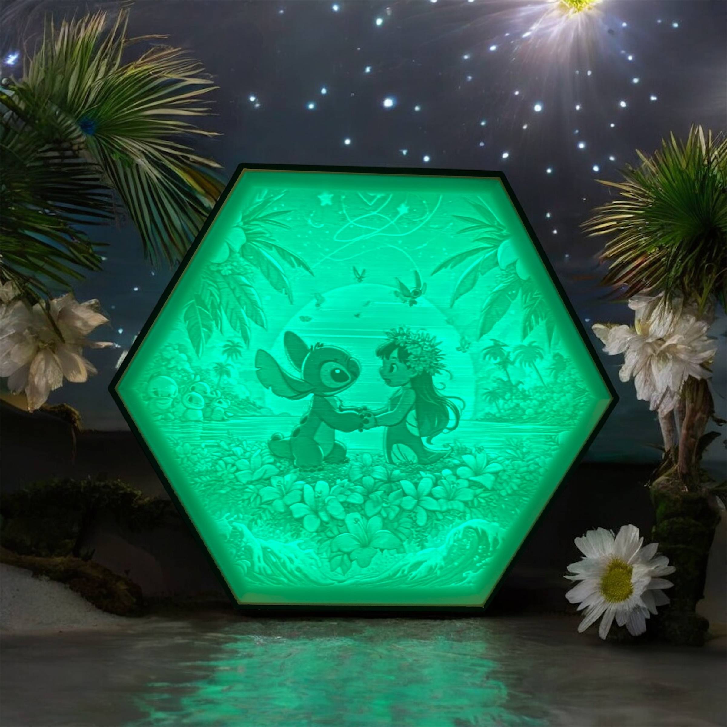 3D Printer Files | 3MF File | Hexagon Lamp LED RGB - Stitch 006 ...