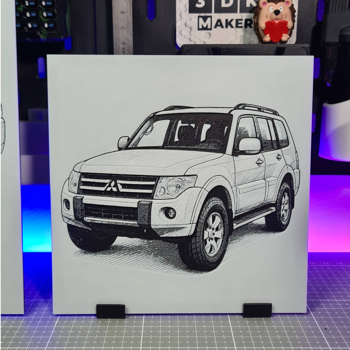 3D Printer Files | 3MF File | Mitsubishi Pajero – Hueforge – 3 Colors ...