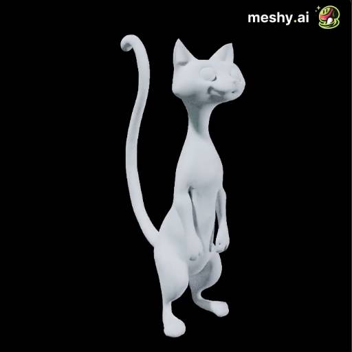3D Printer Files | 3MF File | Cat with long tail | Creality Cloud