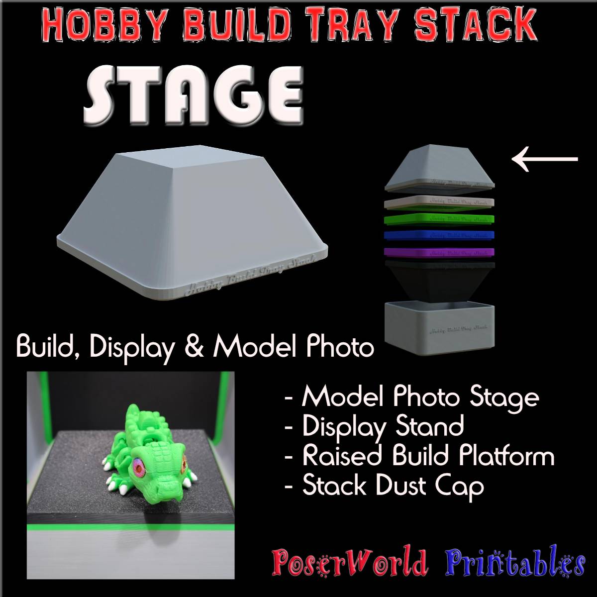3D Printer Files | 3MF File | Hobby Build Tray Stack - Stage Project ...
