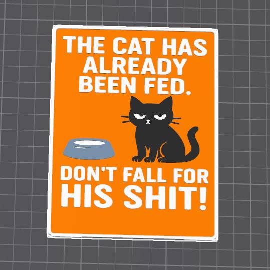 3D Printer Files | 3MF File | Cat has already been fed... | Creality Cloud