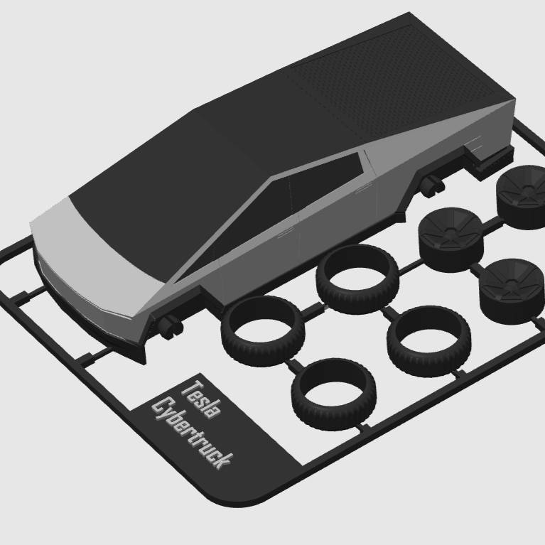 3D Printer Files | 3MF File | Tesla Cybertruck kit card | Creality Cloud