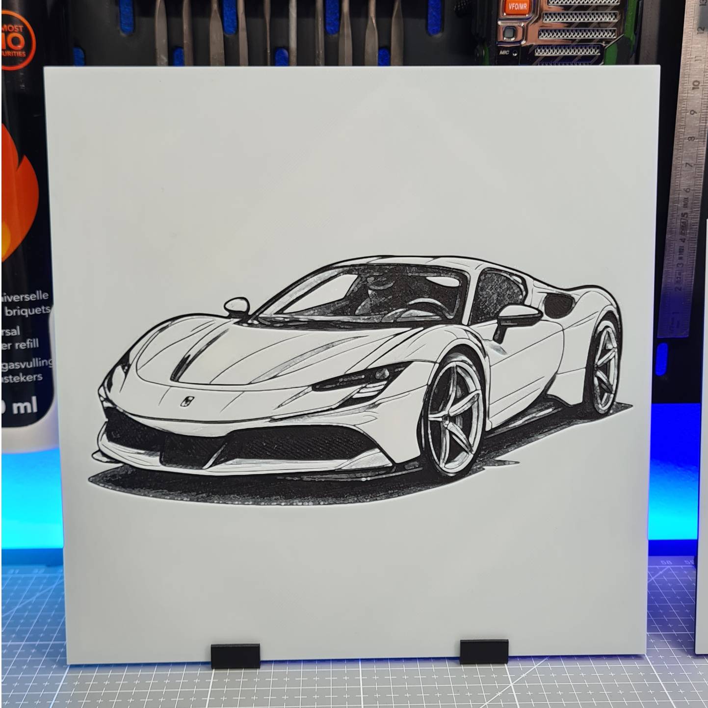 3D Printer Files | 3MF File | Ferrari SF90 – Hueforge – 3 Colors ...