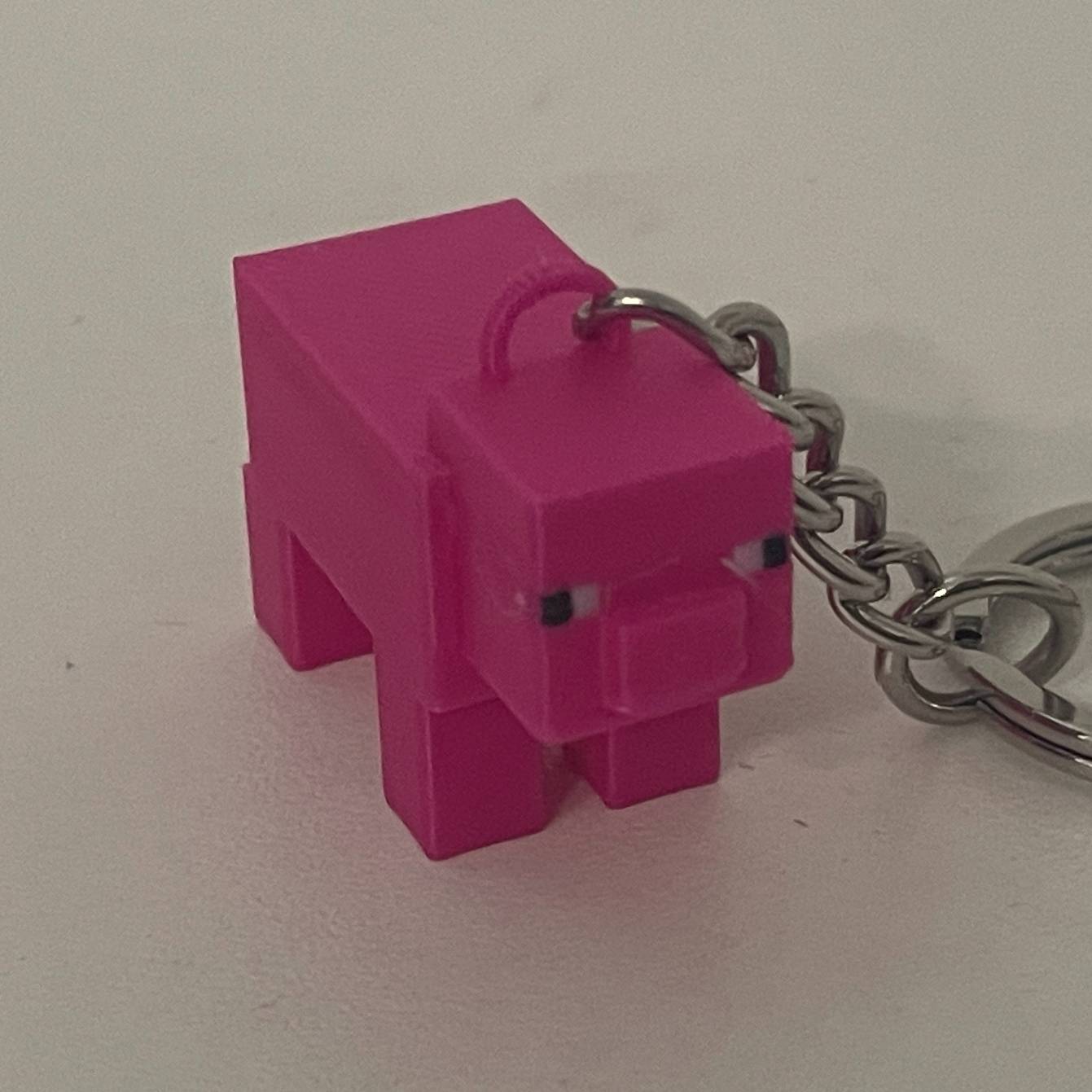 3D Printer Files | 3MF File | Minecraft Pig Keychain | Creality Cloud