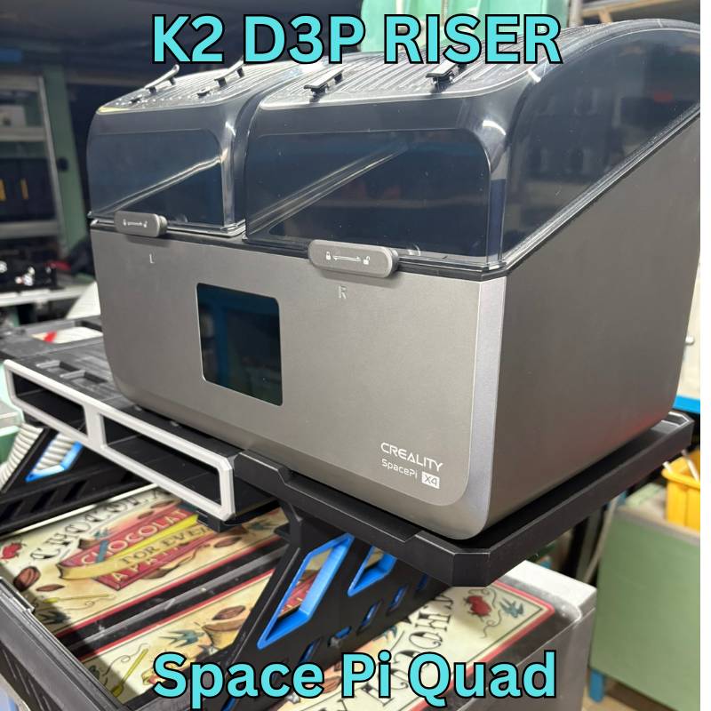 3D Printer Files | 3MF File | K2 D3P riser -Quad Space Pi shelf ...