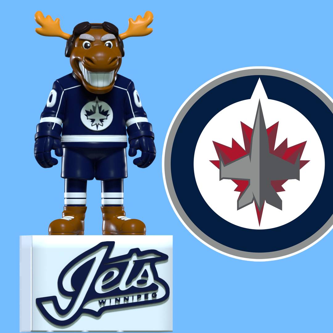 Characters & Creatures STL Download - NHL - Winnipeg Jets mascot statue ...