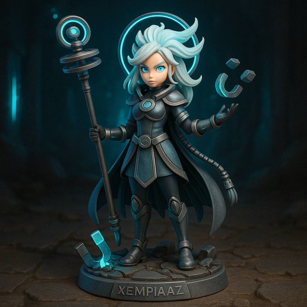 Characters & Creatures STL Download - KYNA – The Magnetic Arcanist ...