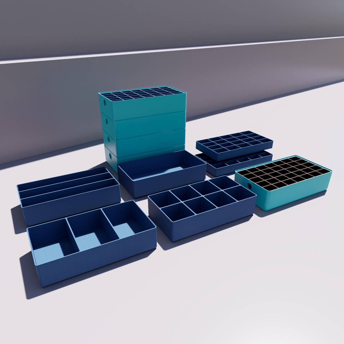 3D Printer Files | 3MF File | Stackable Crates with Organizer Trays ...