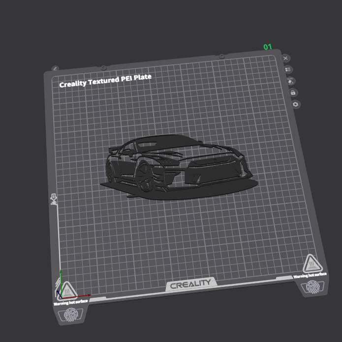 3D Printer Files | 3MF File | NISSAN GTR - 2D WALL ART #1 | Creality Cloud