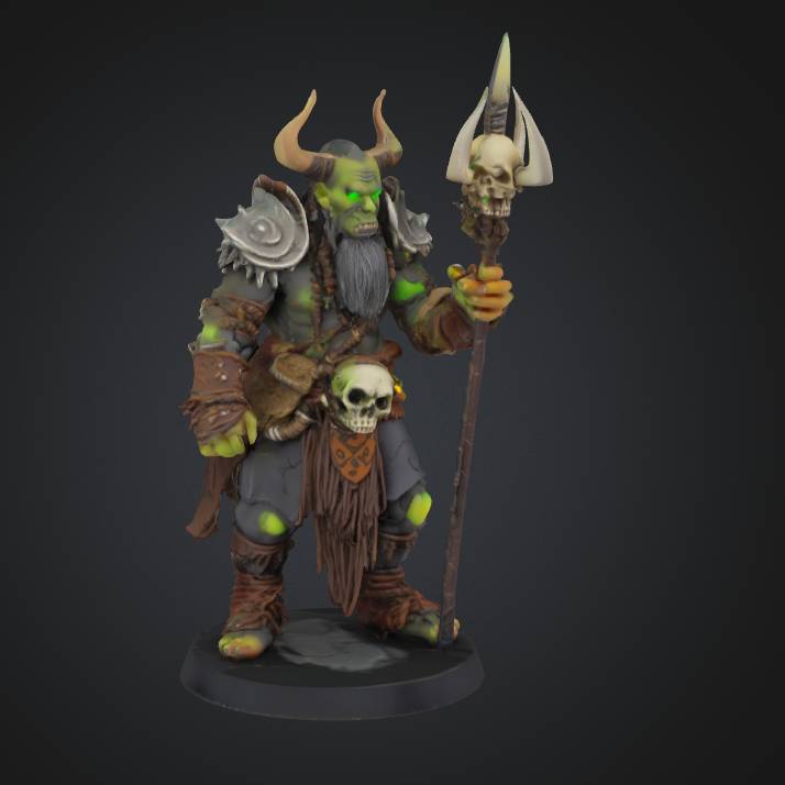 Characters & Creatures STL Download - ork necromancer game rpgby Warjacob