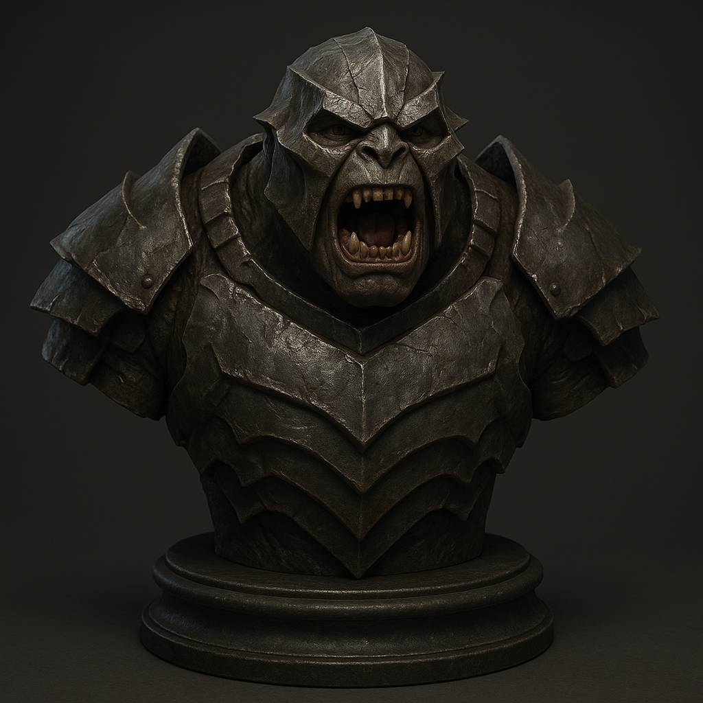 3D Printer Files | 3MF File | The Lord of the Rings Armored Troll Bust Statue LOTR Ogre ...