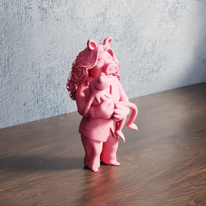 3D Printer Files | 3MF File | Miss Piggy Holding Kermit – Iconic Muppet ...