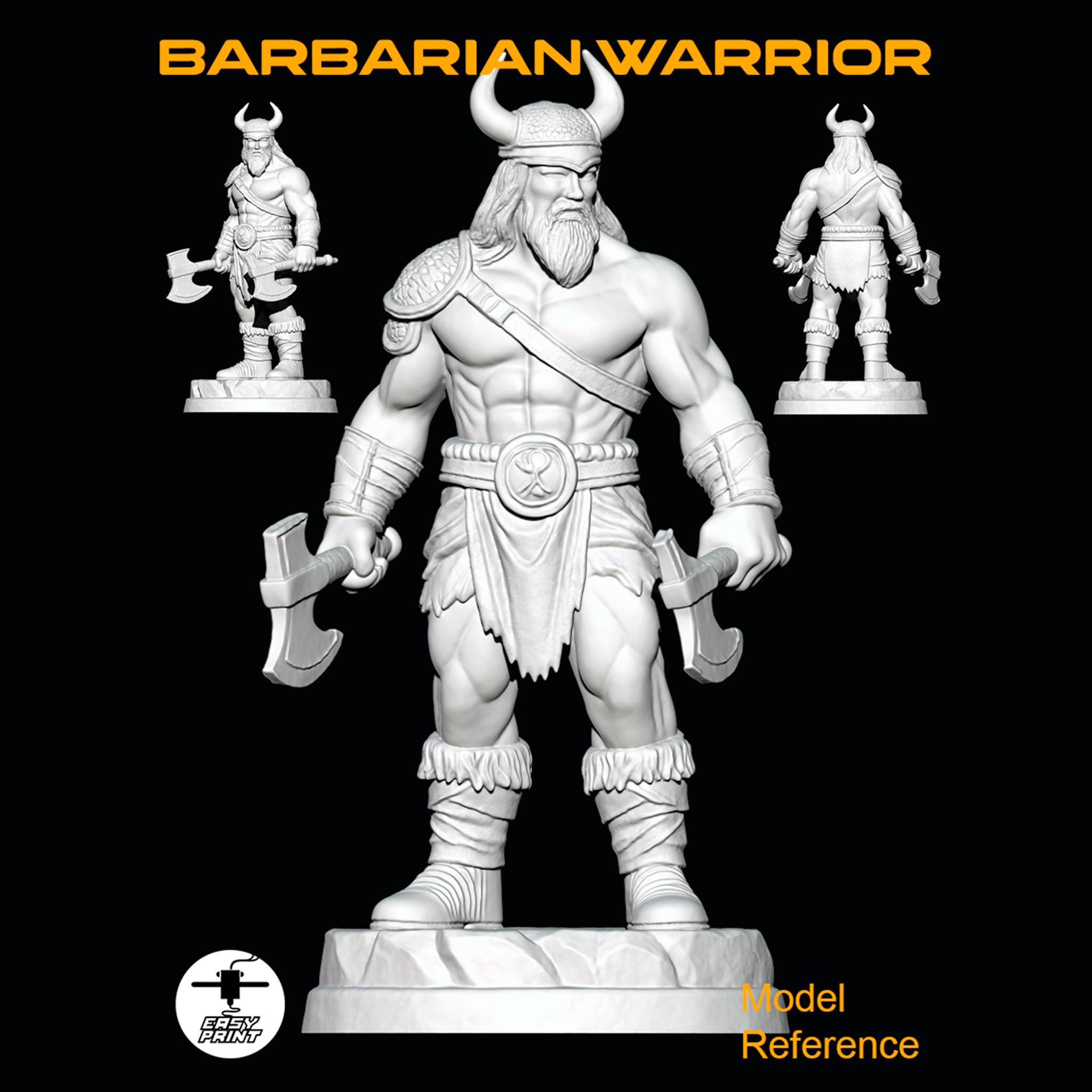 3D Printer Files | 3MF File | Barbarian Warrior | Creality Cloud