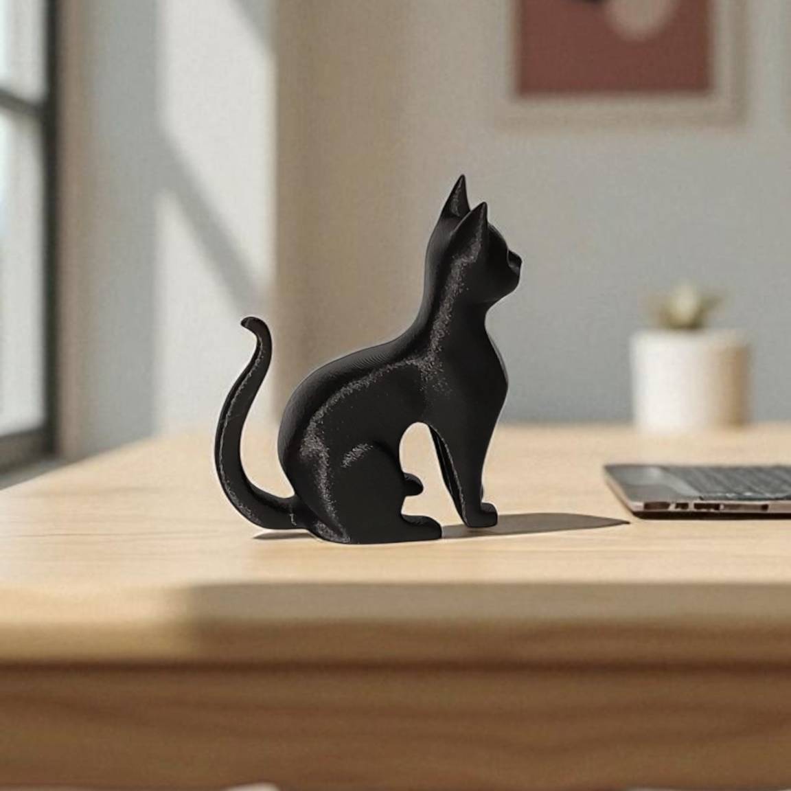 3D Printer Files | 3MF File | Minimalist Cat Figurine | Creality Cloud