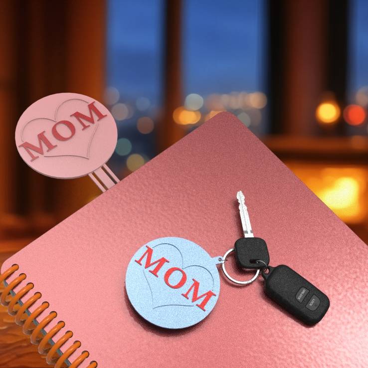 3D Printer Files | 3MF File | MOM Keychain & Bookmark – A Stylish Pair ...