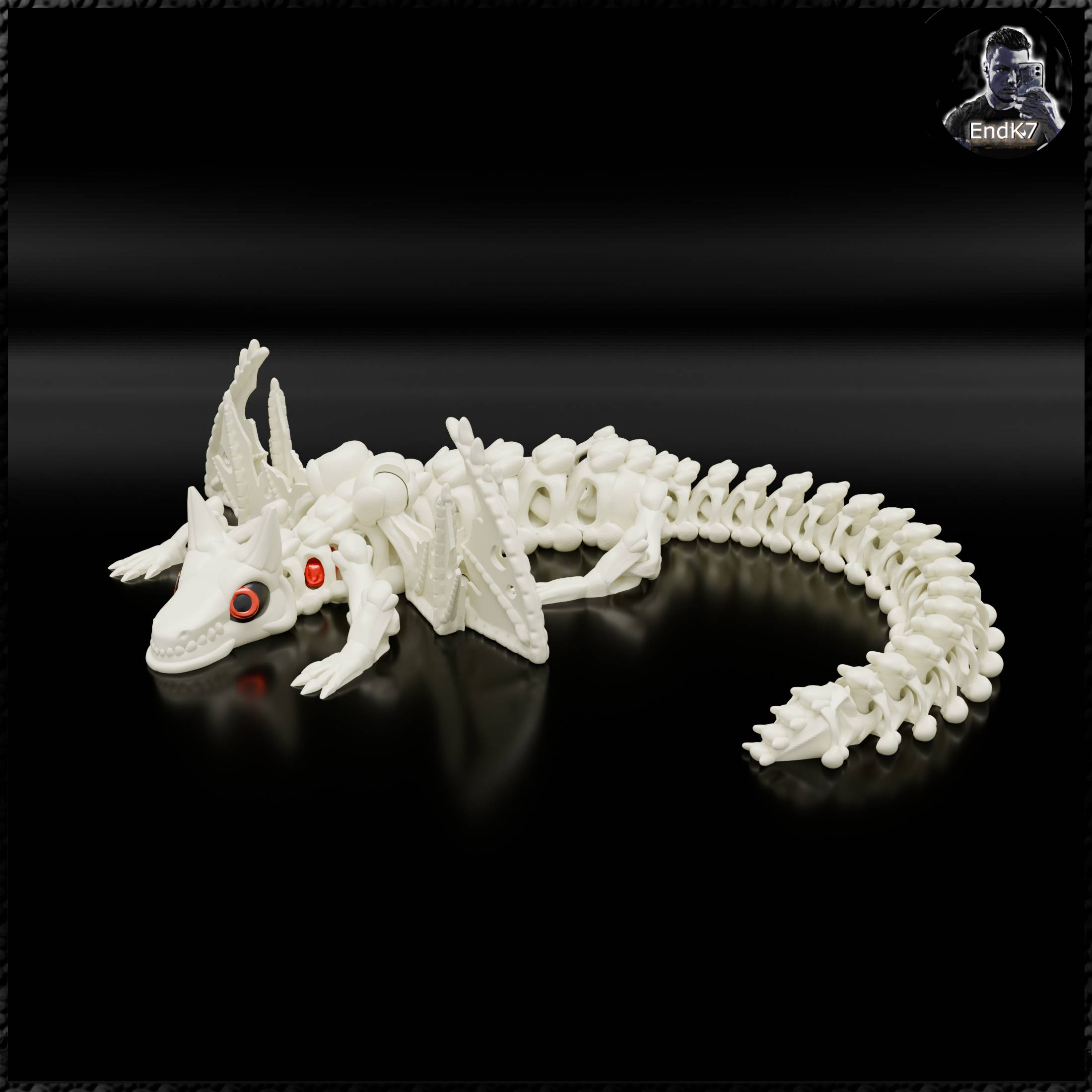 3D Printer Files | 3MF File | Skeleton Dragon V2 - Articulated - Print ...