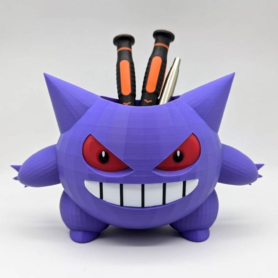 Arquivos de impressora 3D | Arquivo 3MF | Gengar Pen Holder - Split ...