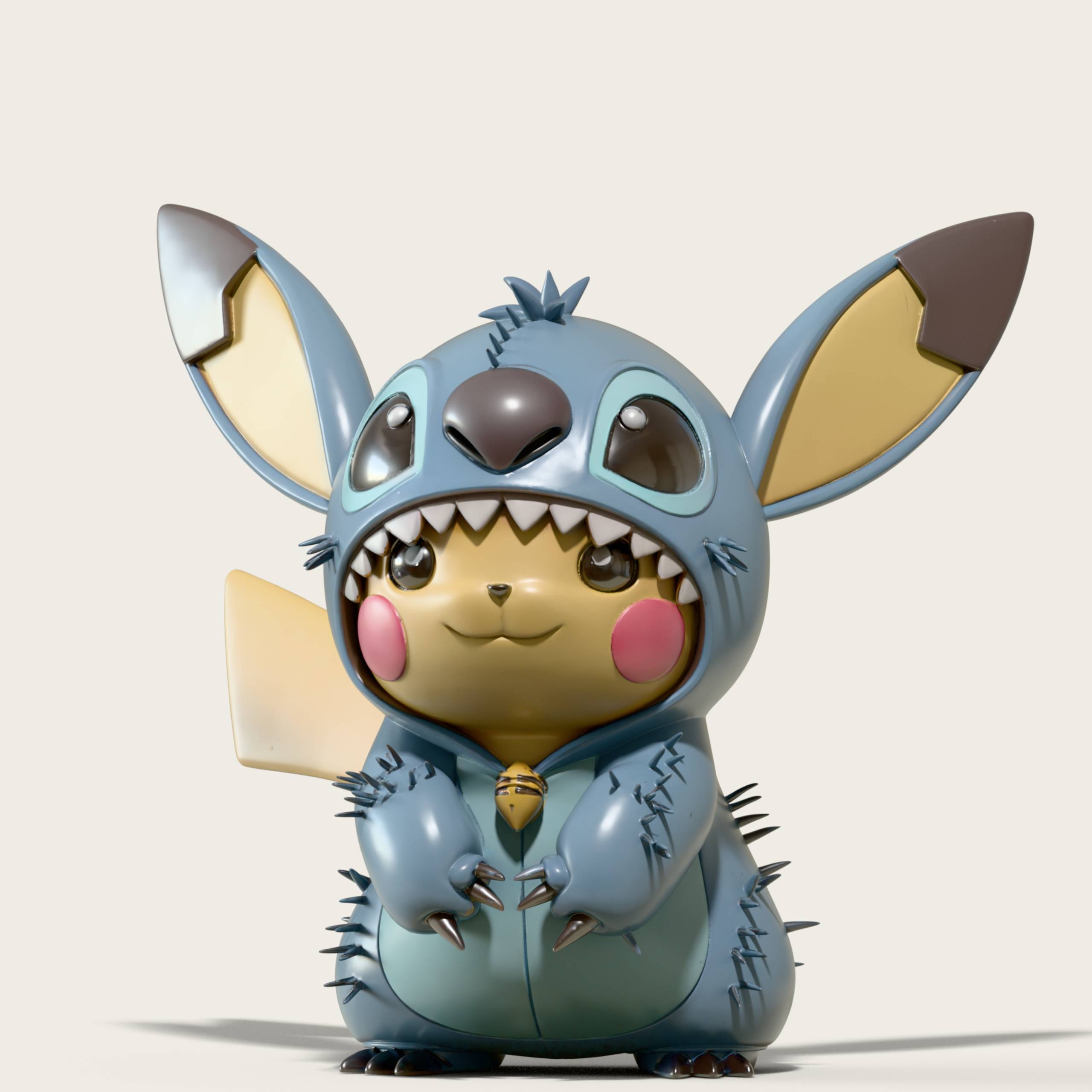 3D Printer Files | 3MF File | Pikachu Stitch Fan Art | Creality Cloud