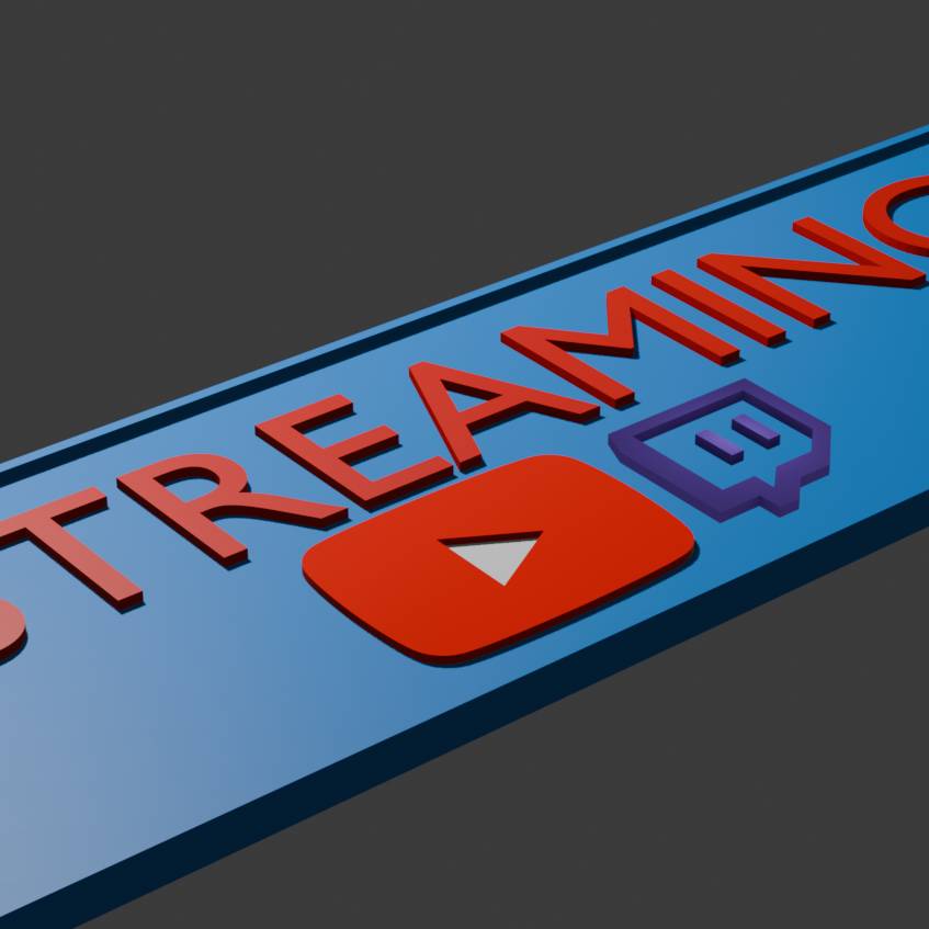 Home Decorations & Ornaments STL Download - STREAMING NOW SIGNby ...