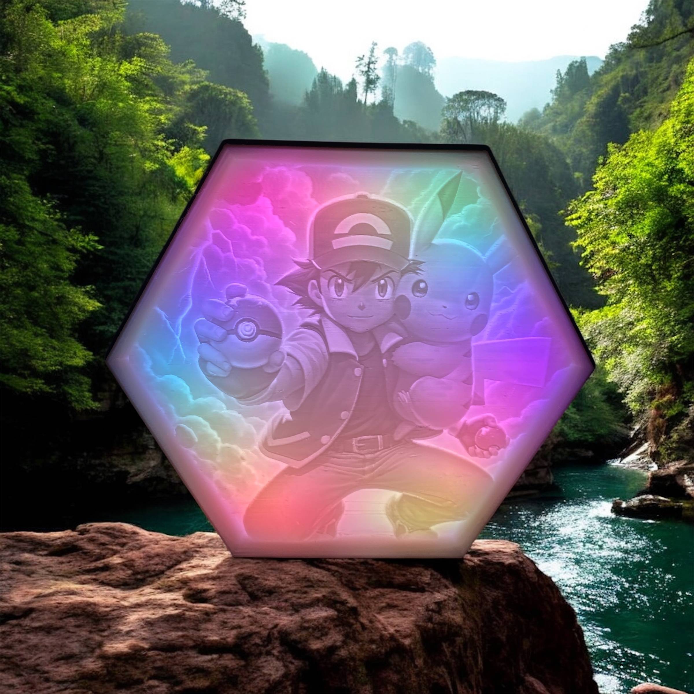 3D Printer Files | 3MF File | Hexagon Lamp LED RGB - Pokemon 004 ...